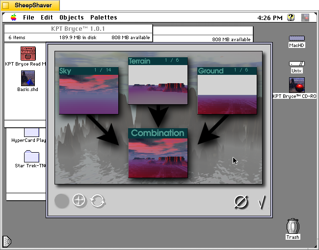 Mirrored Moment of Computing Creation: KPT Bryce for Macintosh ...