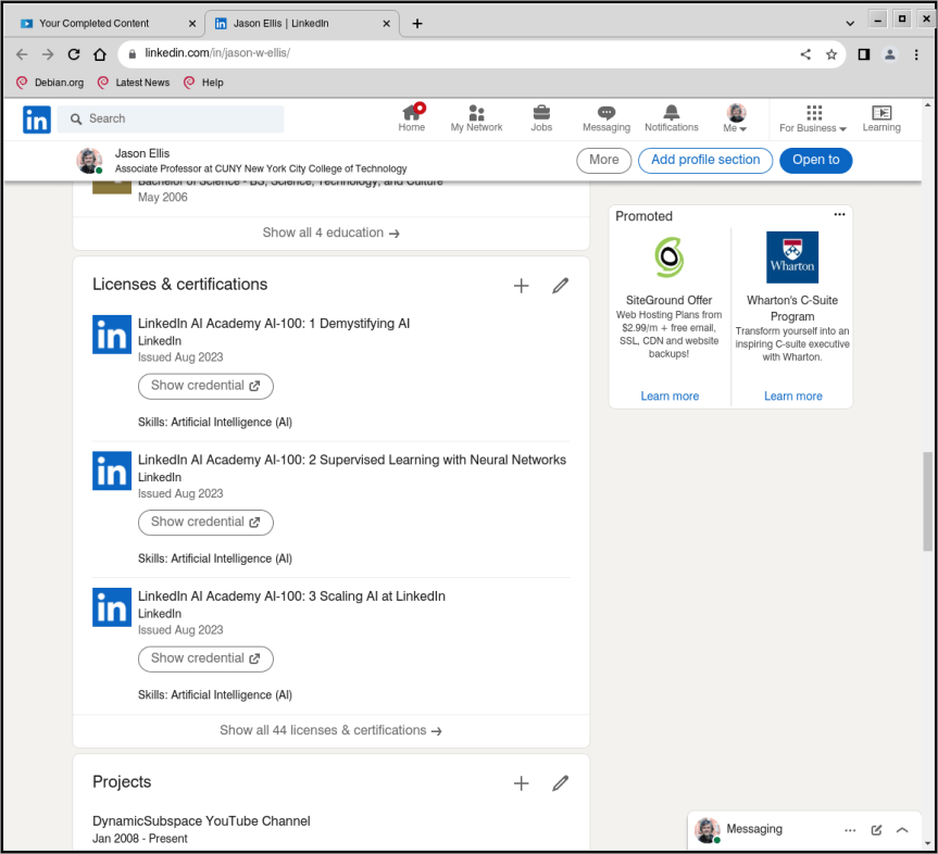 Reflections on a Month of LinkedIn Learning – Dynamic Subspace