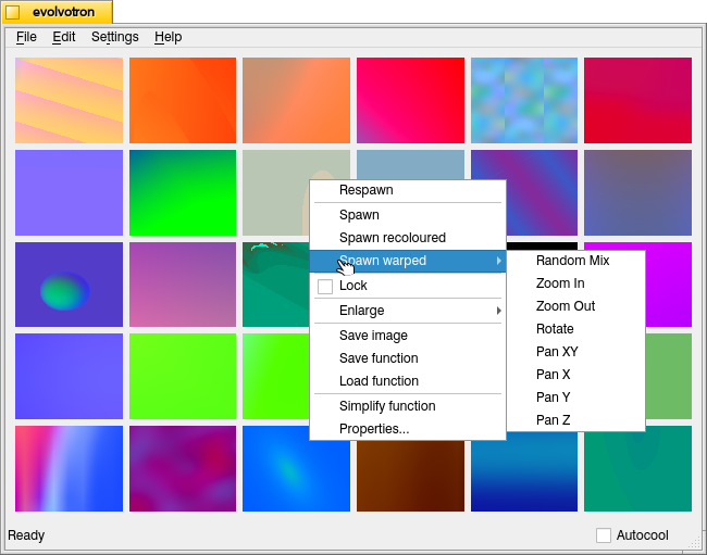 Evolvotron, a User-Guided Fractal Image Generator – Dynamic Subspace