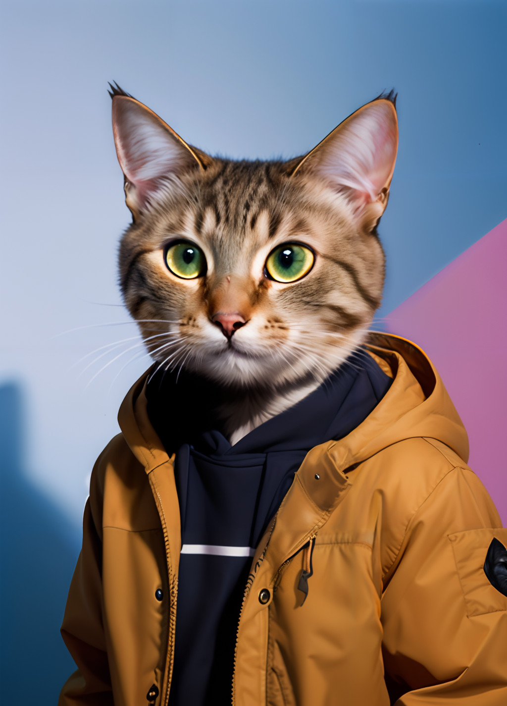 Anthropomorphic Cat in Streetwear Outfit Created with Stable Diffusion ...