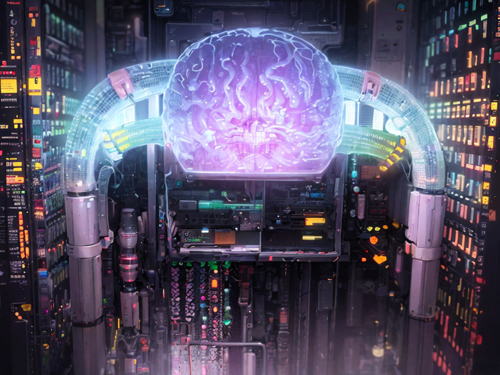 Cyberpunk Brain in a Box Image Created with Stable Diffusion – Dynamic Subspace