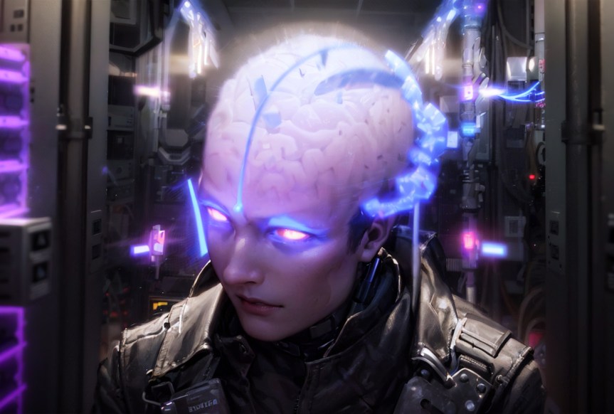 Cyberpunk Innerspace Interface Image Made with Stable Diffusion – Dynamic Subspace