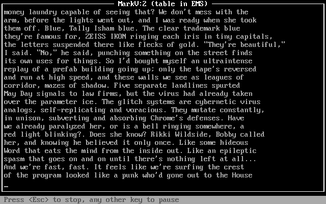 Mark V. Shaney v1.0, a Probabilistic Text Generator for MS-DOS ...